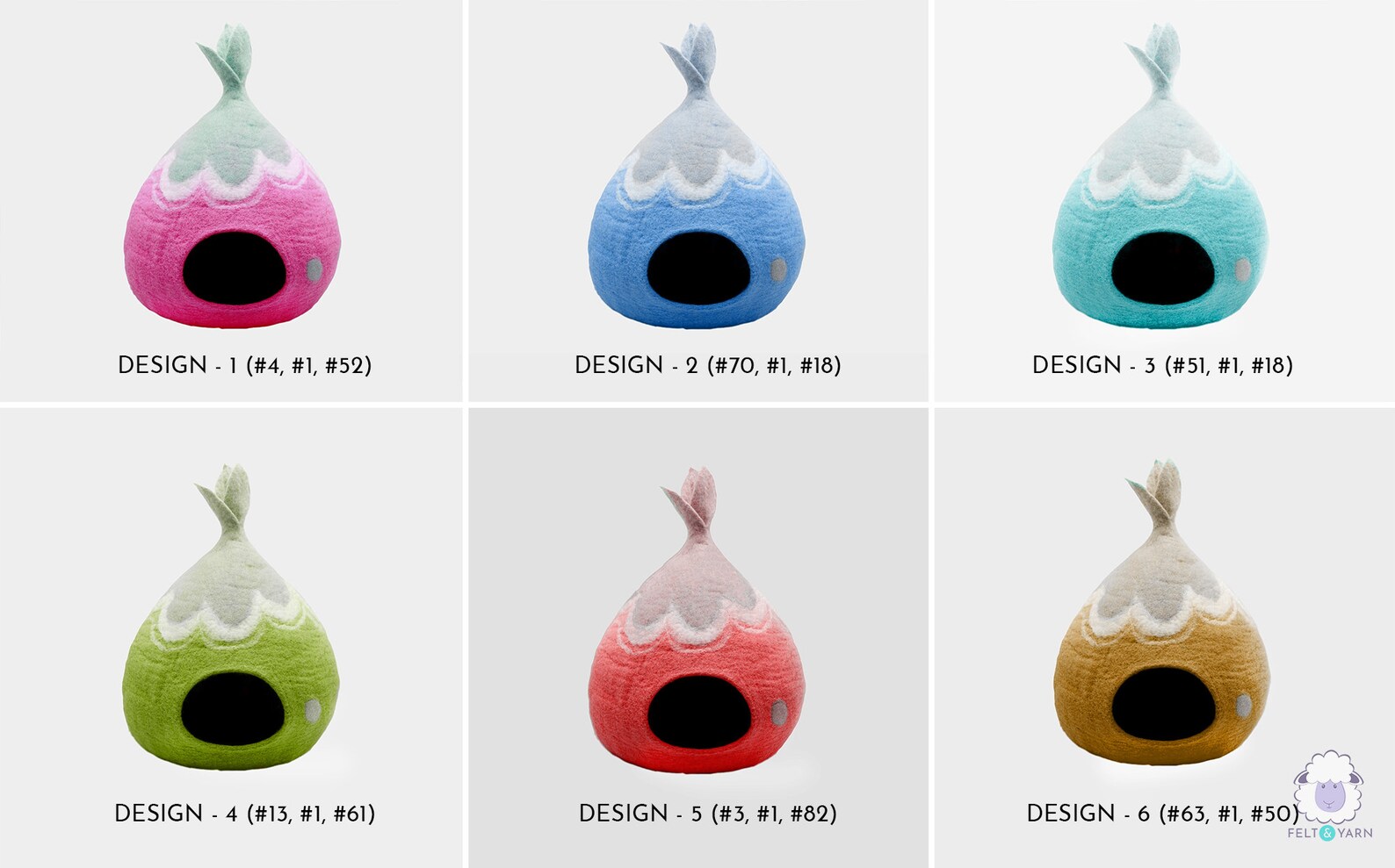 50cm Felted Turnip Cat House Bed, Wool Cat Cave Cocoon, Handmade Wool ...