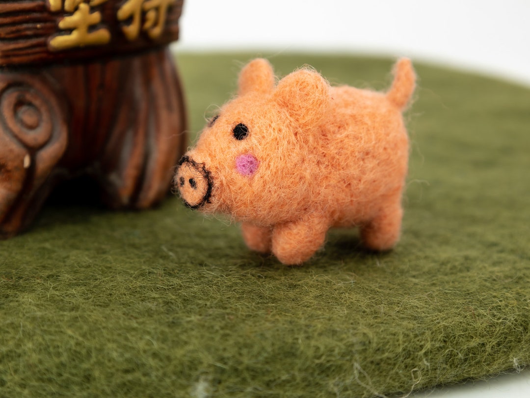 15 Pieces Needle Felted Pig, Miniature Pig for Pretend Play and Props ...