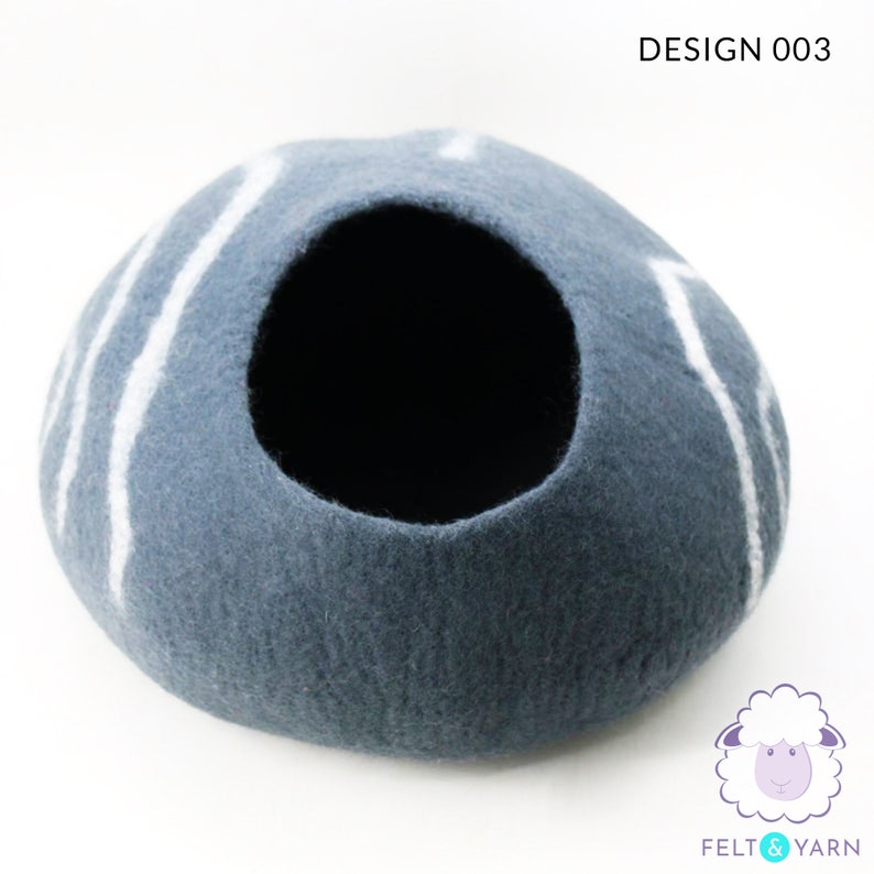 50cm Wool Felt Stripe Design Cat Bed Handmade Wool Pet Bed | Etsy