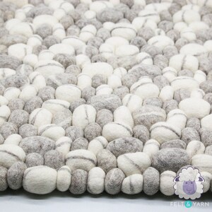 Stone Rug Wool Felt Rectangular Living Room Pebble Rug - Etsy