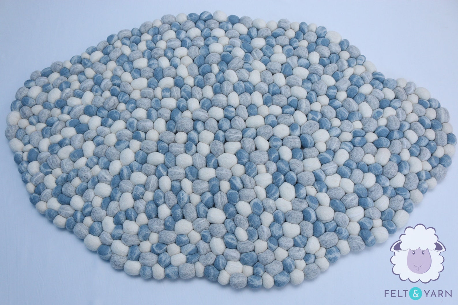 Pebble Rugs Felt Stone Cloud Rug Wool Felt Carpet Kids - Etsy