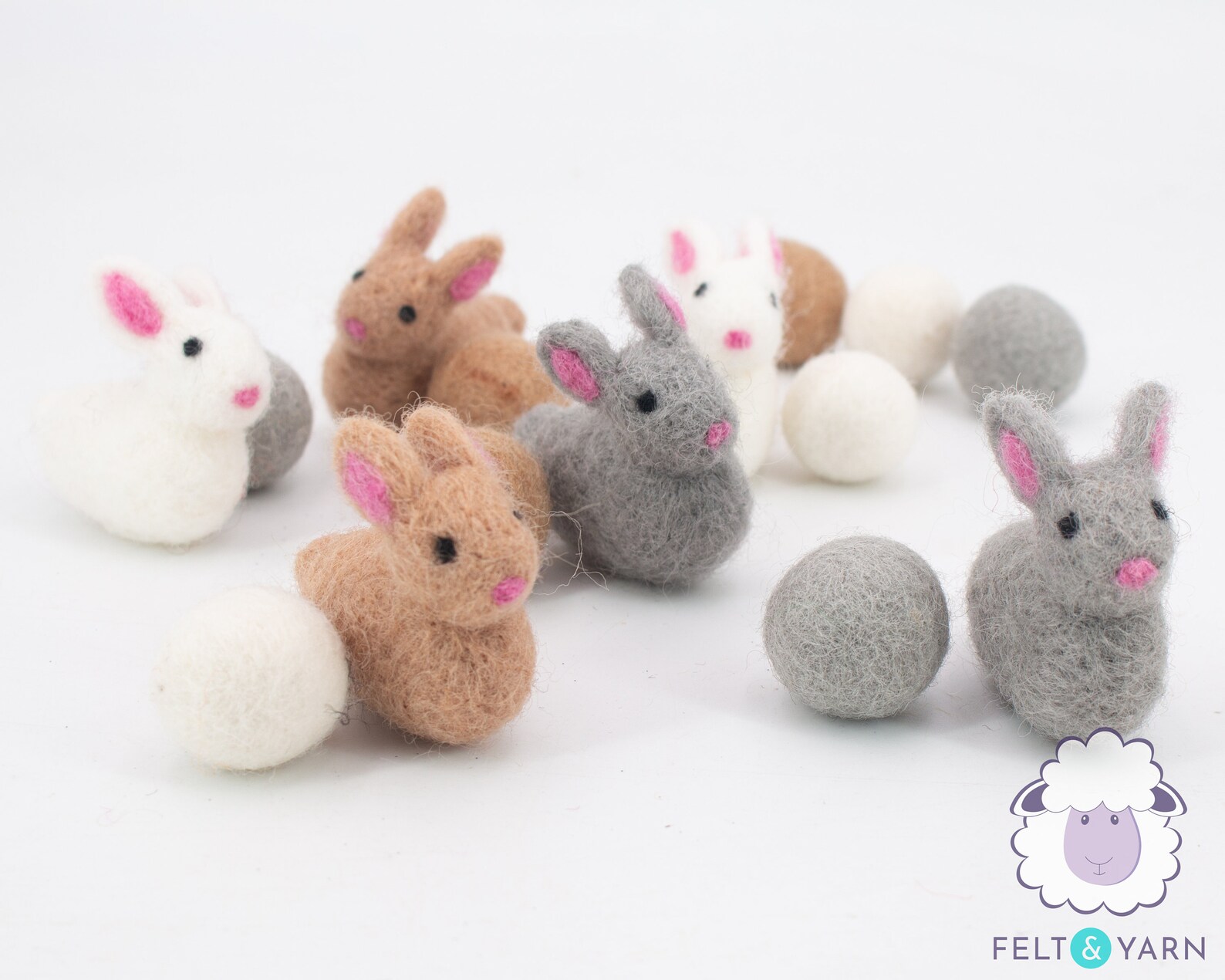 15 Pieces 5cm Wool Felt Bunny Mini Rabbit Bunny Felt - Etsy