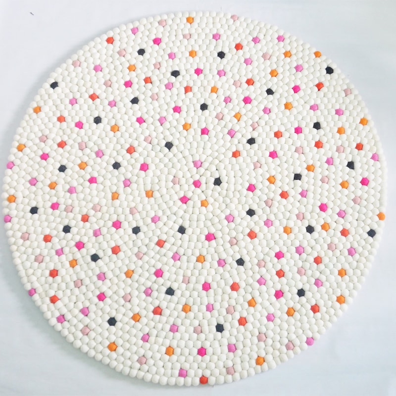 Round Dots Rug - Etsy UK