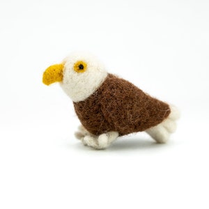 7cm Felt Eagle Decor Pretend Play Toys Hand-felted Wool Bird Handmade ...