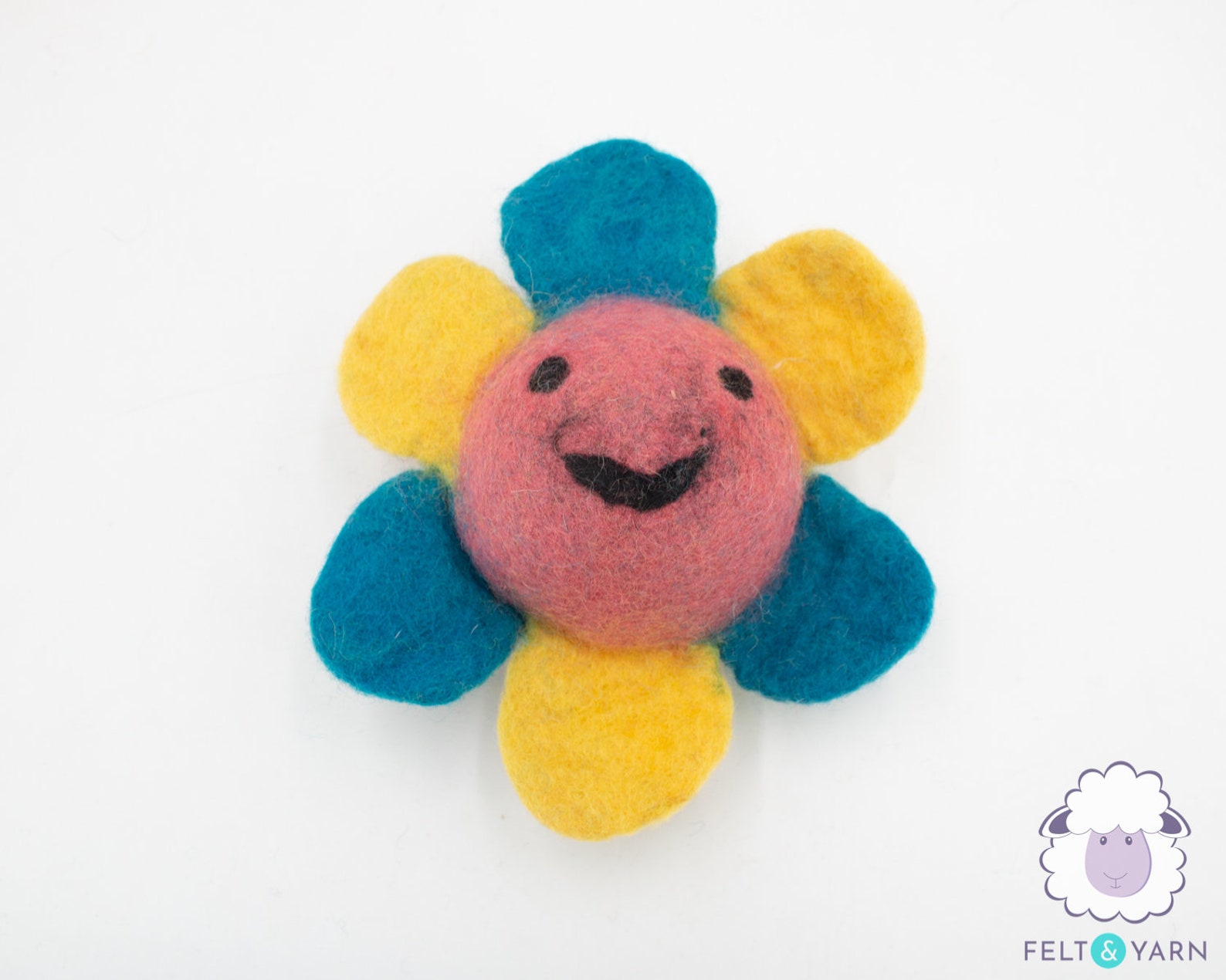 Happy Flower Dog Toy Felted Colorful Dog Toy Handmade of 100% - Etsy