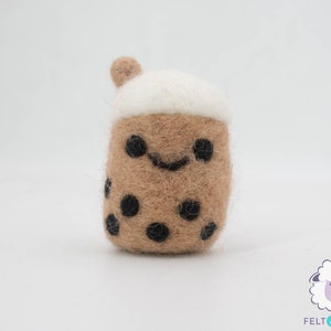 Needle Felted Cute Boba Tea With Details for Child's Pretend Play and ...