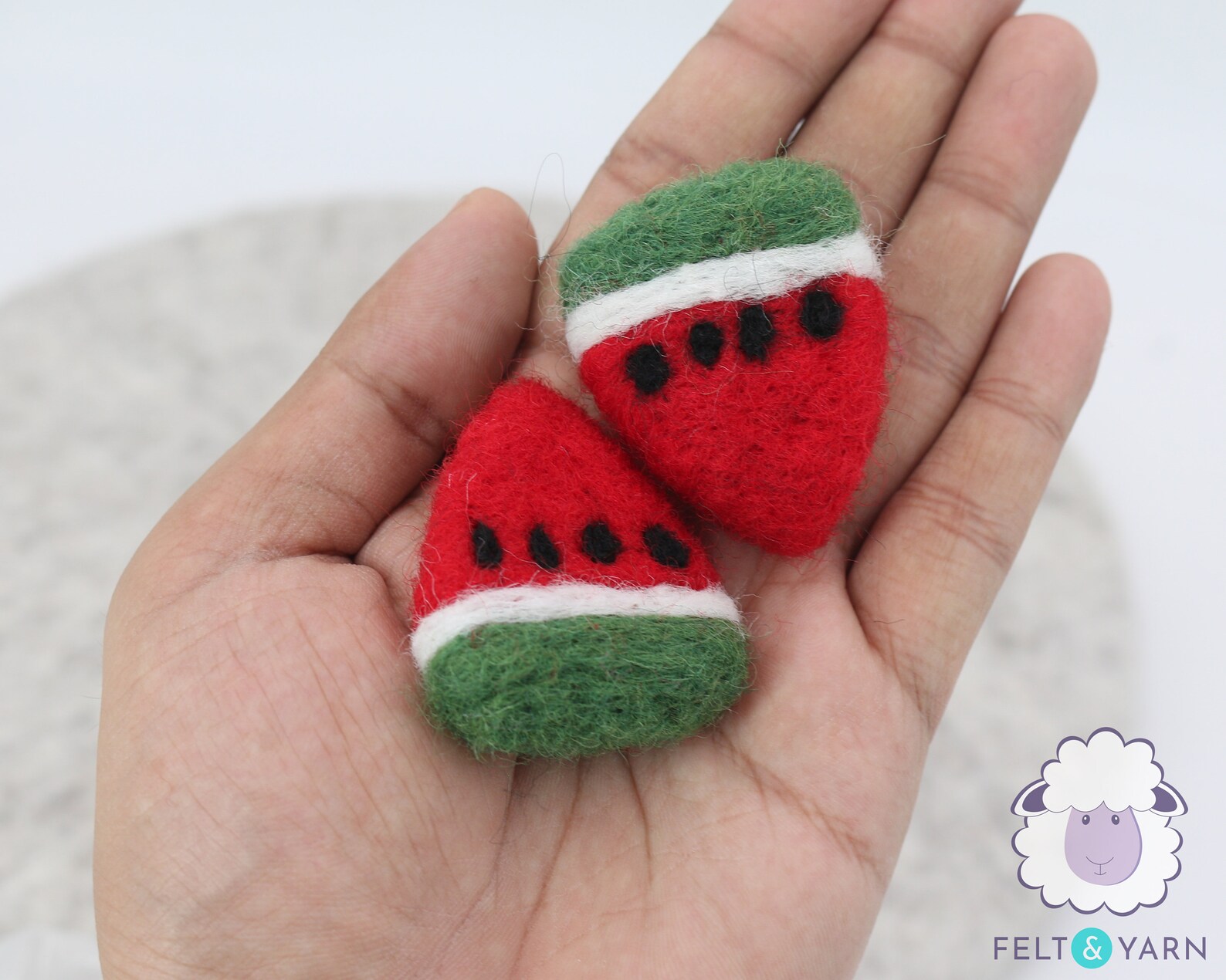 25pcs of 4.5cm Wool Felt Watermelon Candy Felted Fruits Slices - Etsy