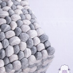 40cm Bulky Natural Wool Felt Stone Stool Felted Pebble Stone Made ...