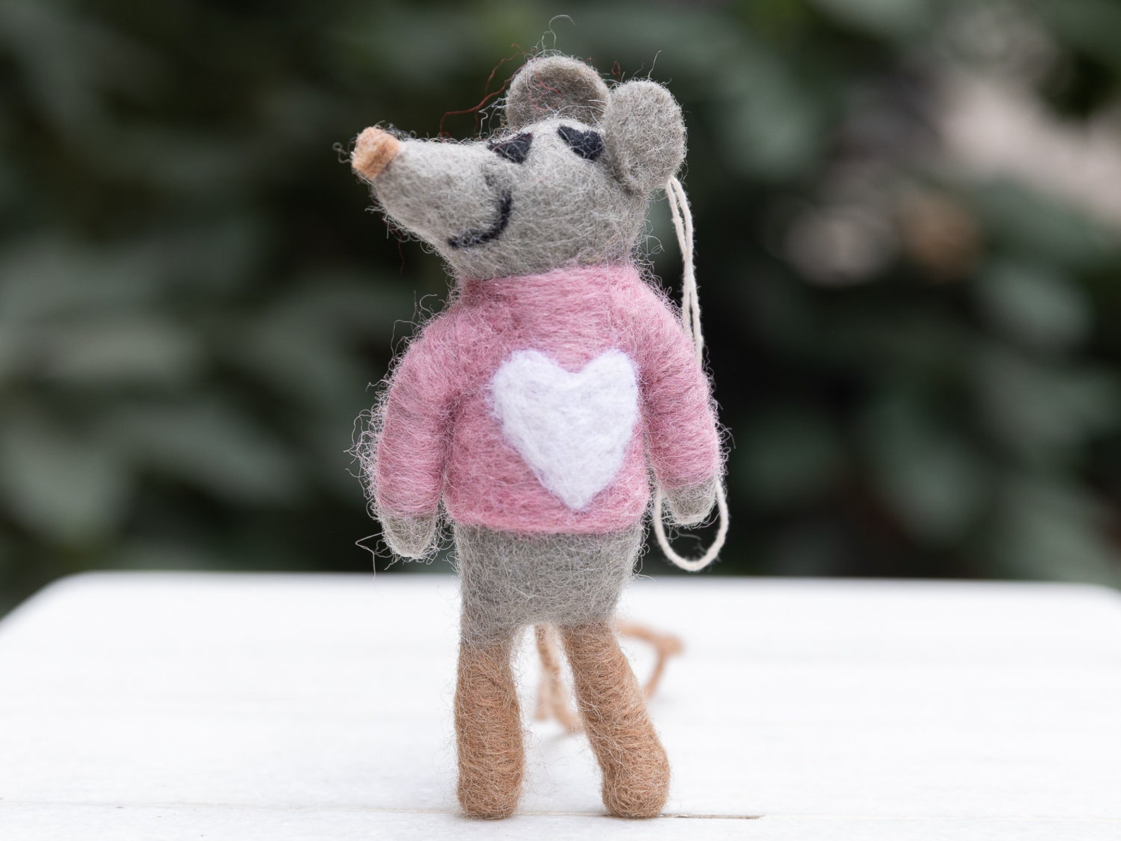 4pcs 12cm Wool Felt Mice Ornament | Christmas Mice Ornament | Tree ...