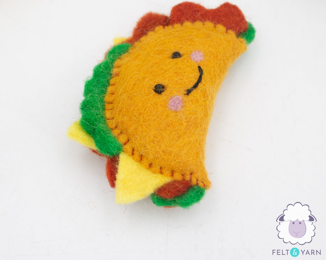 16 Pcs of 5 Cm Wool Felt Cute Tacos Hand Felted Food to | Etsy