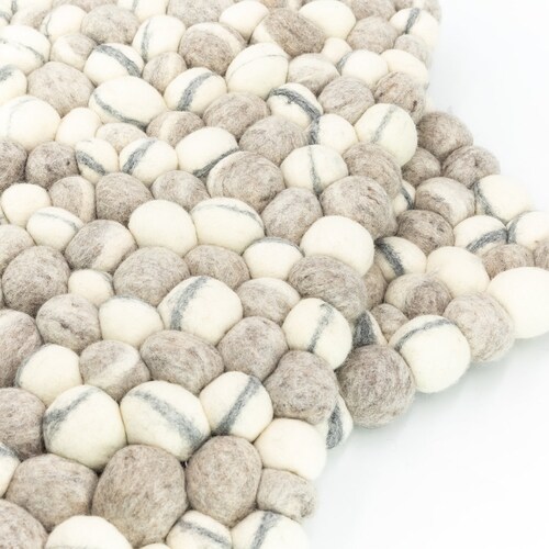 Wool Felt Pebble Rug Stone Handmade Ball Carpet for Room Decor - Etsy