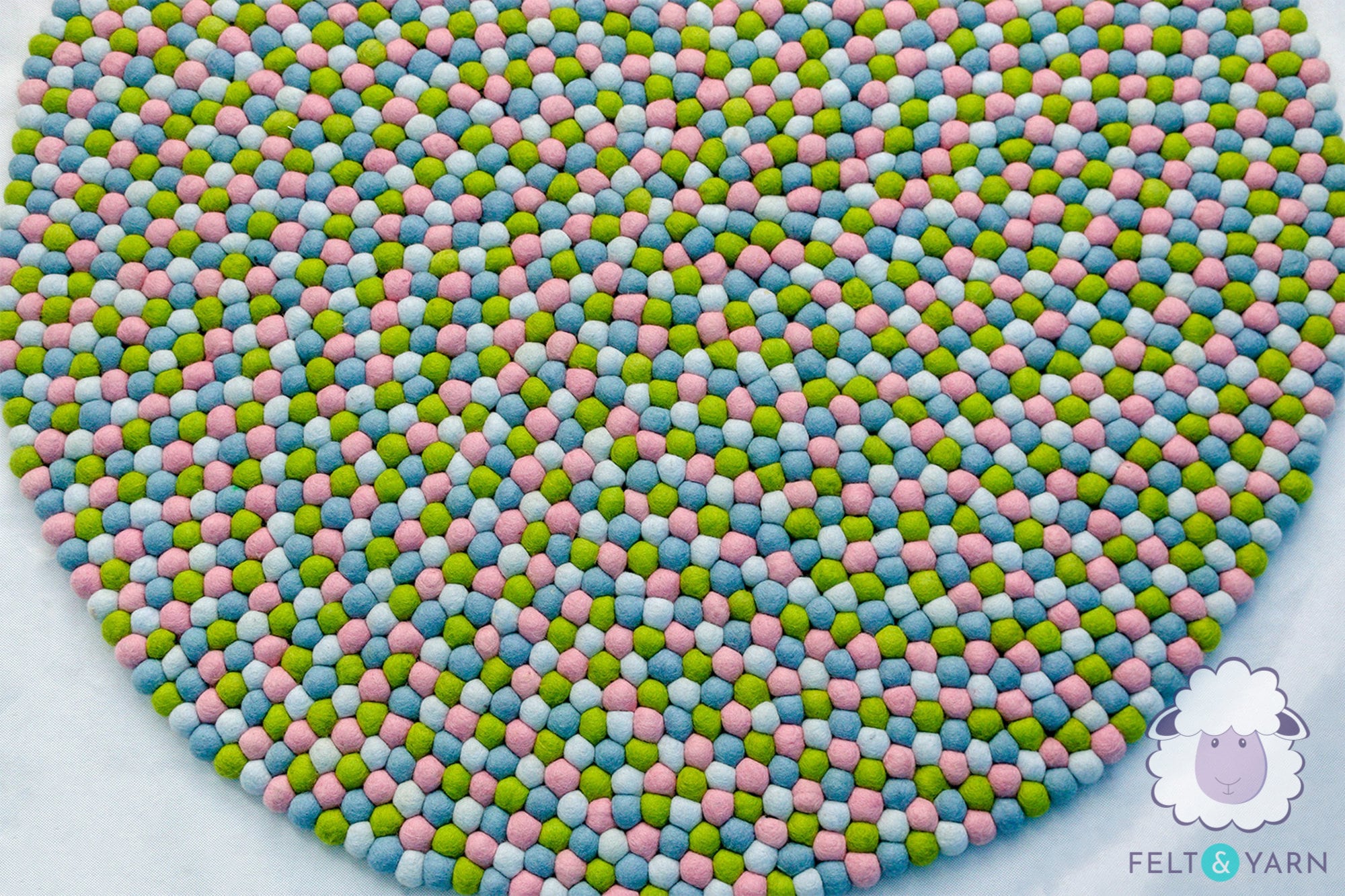 Wool Felt Ball Rug Handmade Carpet Pom Pom Round and - Etsy