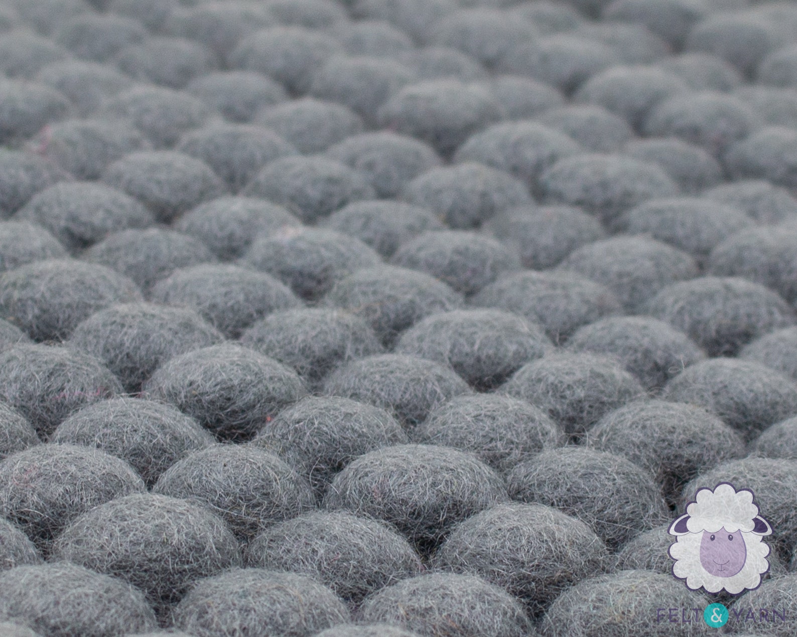Wool Felt Grey Hexagonal Felted Ball Seat Pad Chair Cushion | Etsy