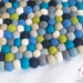 Bahamas Feel Wool Felt Ball Rug, Round Carpet for Room Decor, Hand ...