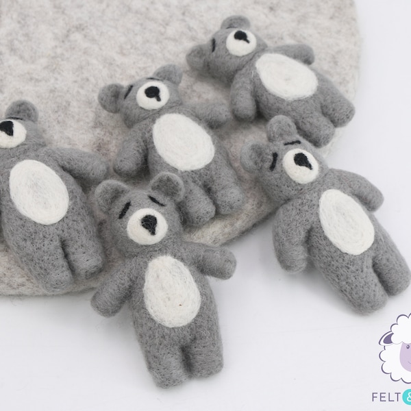 Felt Teddy Bear - Etsy