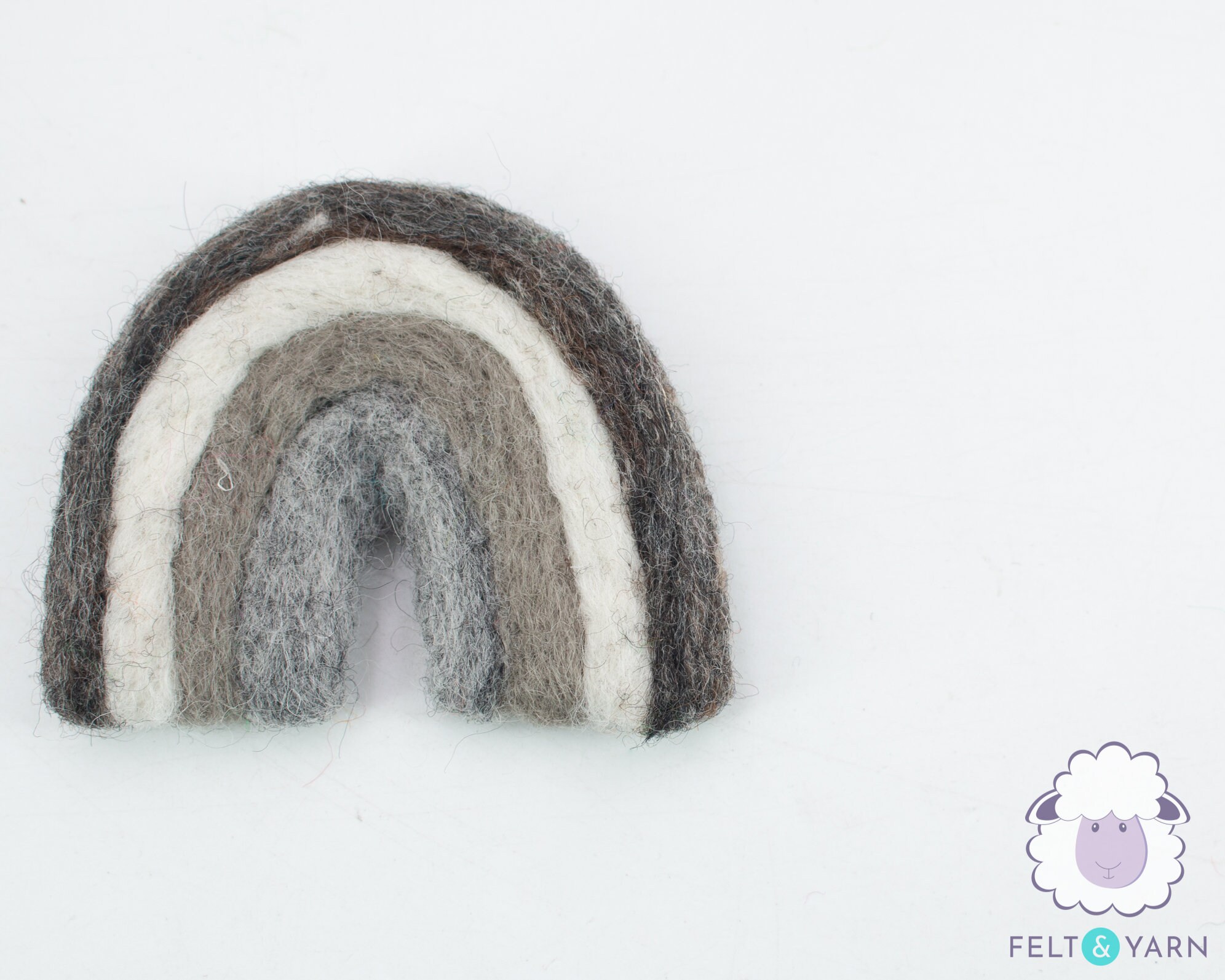 20 Pieces 7cm Wool Felt Rainbow Grey Felt Rainbows Felt - Etsy