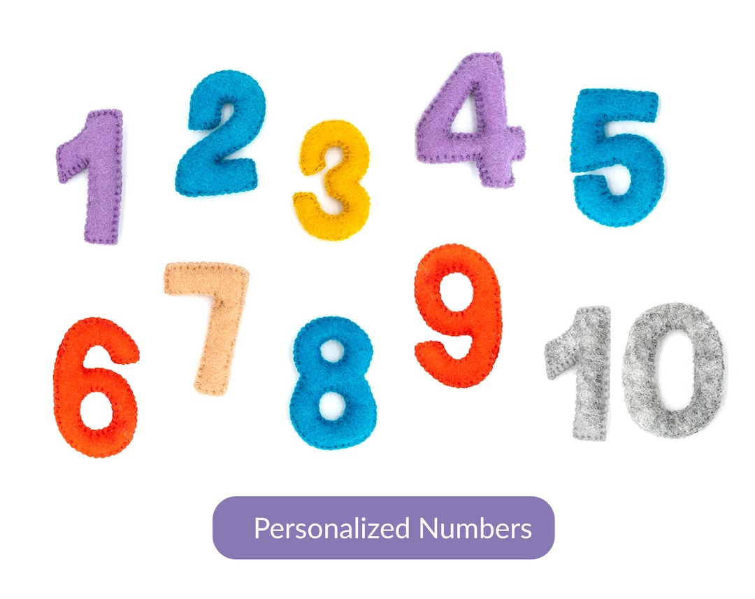 8cm | 10cm Bulk Felt Numbers | Stuffed Numbers : Fair Trade, Handmade ...