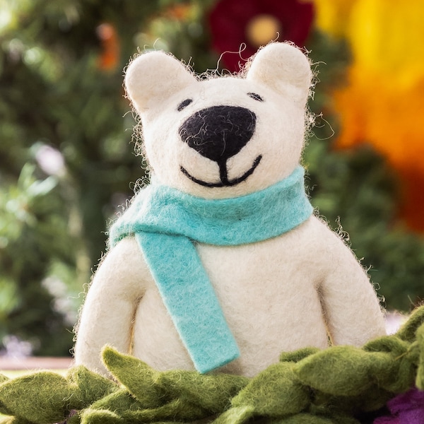 Felt Polar Bear - Etsy