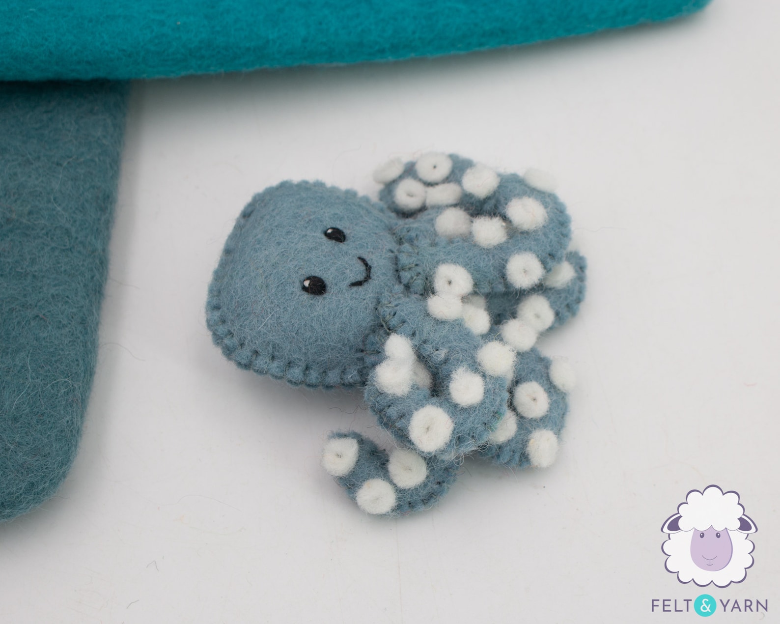 15 Pcs Bulk Wool Felt Happy Mini Octopus Hand Felted Ocean World Animal ...