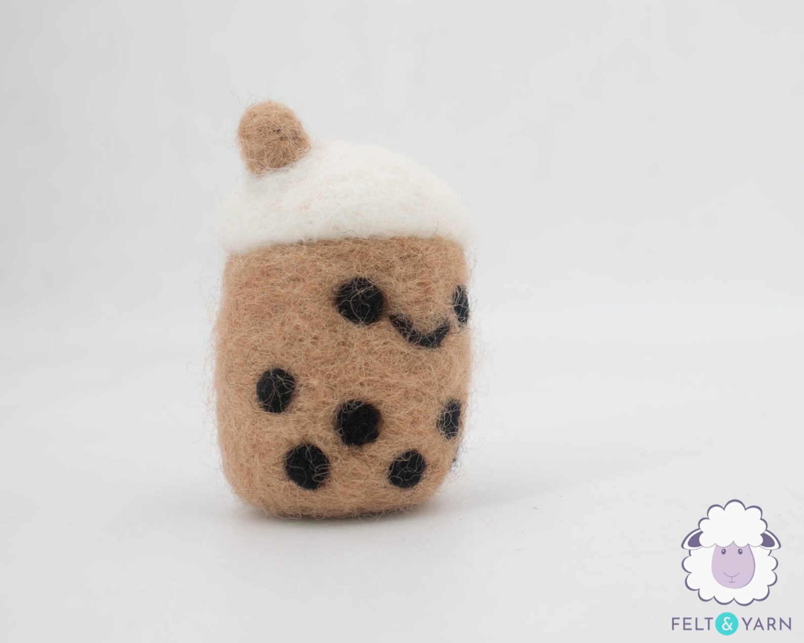 Needle Felted Cute Boba Tea With Details for Child's Pretend Play and ...