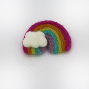 20 Pieces | 7cm Felt Rainbow With a Cloud | Felted Pastel Rainbow ...
