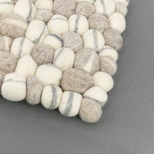 Stone Rug Wool Felt Rectangular Living Room Pebble Rug - Etsy