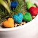 50 Pieces 2-3cm Needle Felted Mini Multicolor Hearts Handmade Felt ...