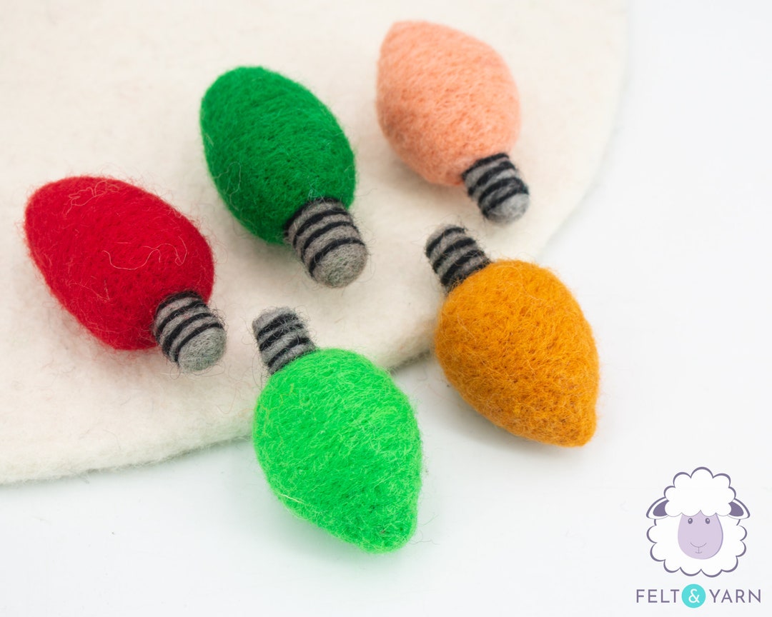 Wool Felt Lights for Christmas Tree Decorations | Colorful Felt Lights ...