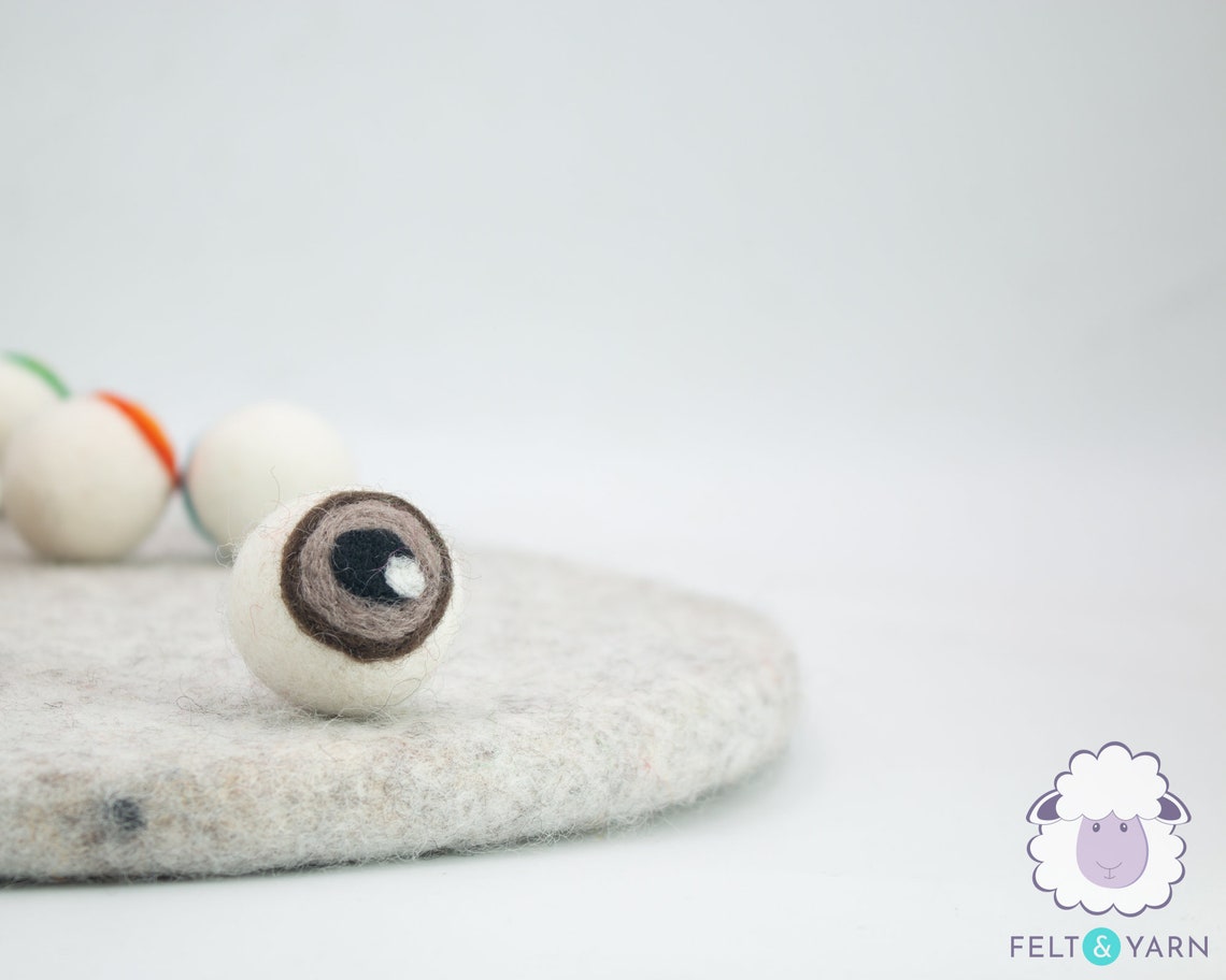 10 Pcs Wool Felt Eyeballs Creepy Halloween Small Eyes to Decor | Etsy