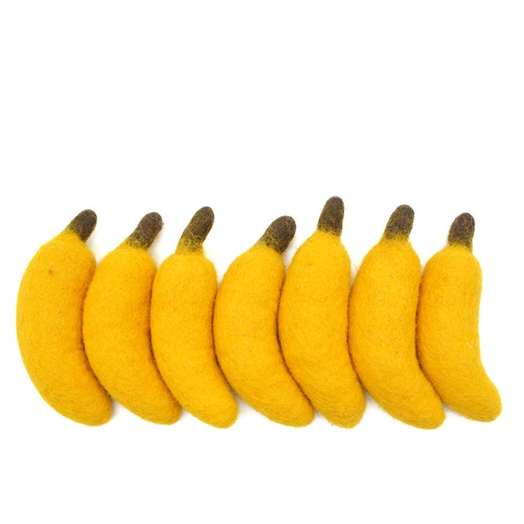 12pcs of 12cm Felt Banana Wool Felted Fruits Play Food Kids - Etsy