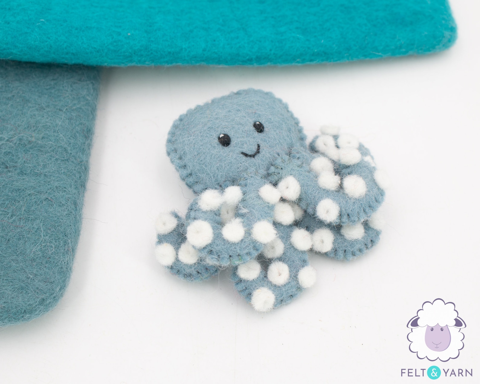 15 Pcs Bulk Wool Felt Happy Mini Octopus Hand Felted Ocean World Animal ...