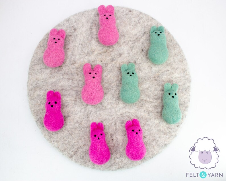 50 Pieces 7cm Felt Bunny Crafts for Kids Felt Easter - Etsy