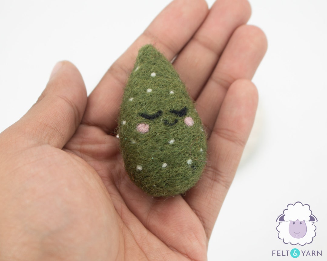 25 Pcs of 6cm Wool Felt Sleepy Pumpkin Seed Felted Fruits Slices Kids ...