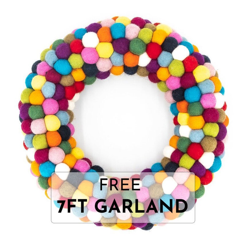 Felt Front Door Wreath - Etsy UK