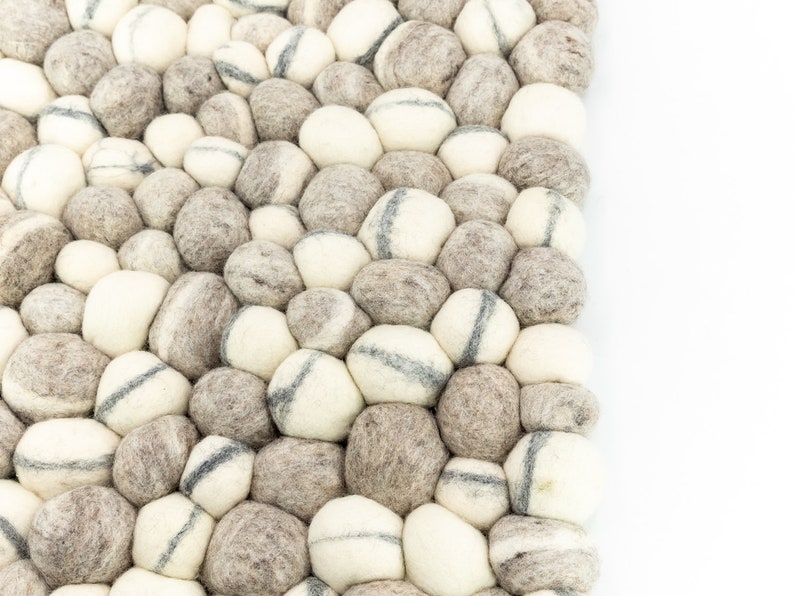 Stone Rug Wool Felt Rectangular Living Room Pebble Rug - Etsy