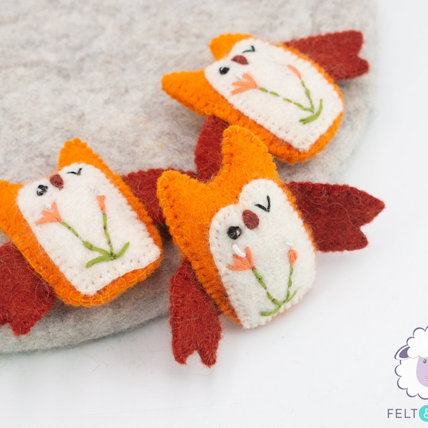 Felt Owl Brooch - Etsy