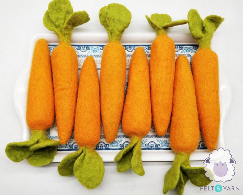 25 Pieces 18cm Felt Easter Carrot Orange Felted Carrot - Etsy