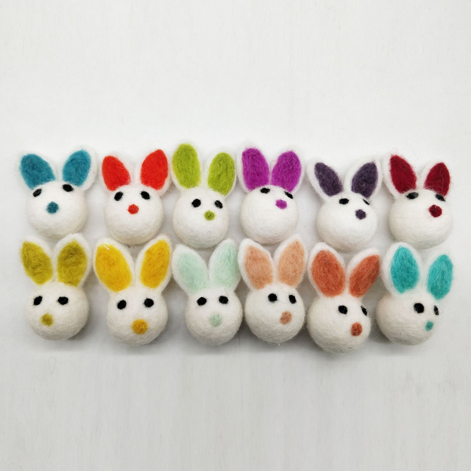 50 Pieces 3cm Felt Easter Bunny Head Easter Crafts for | Etsy