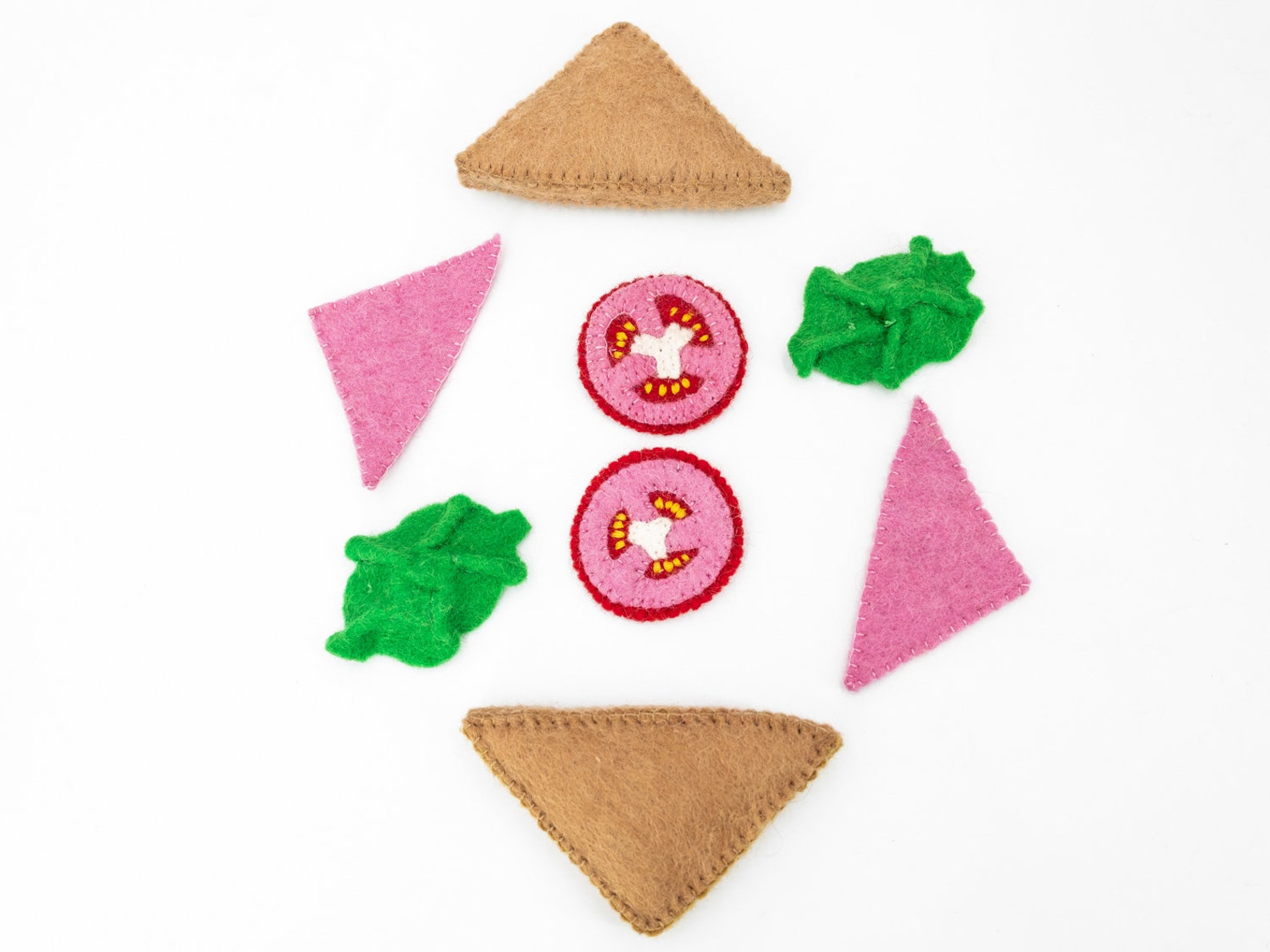 Felt Sandwich Pretend Play Food for Kids Handmade Stitch Felt - Etsy