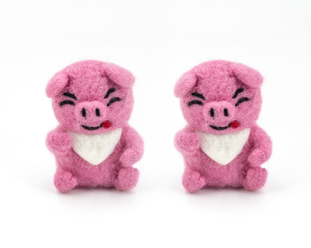 Needle Felted Pig With Napkin for Props, Decor, and Pretend Play ...