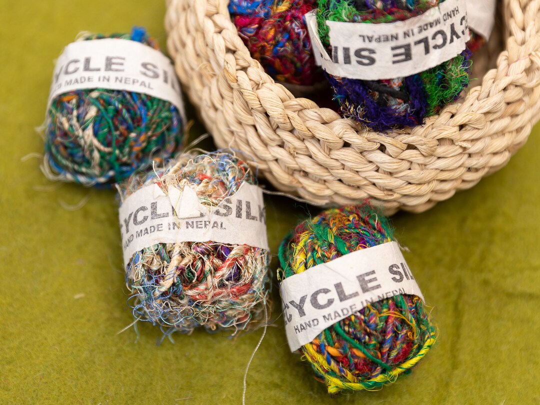 1kg Bulky Recycled Silk Yarn | Grade A Upcycled Yarn for Crochet ...