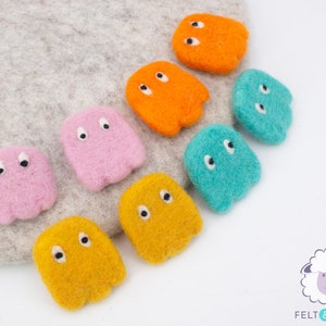 20 Pcs Felt Pac Man Characters Pac Man Ghosts Plush Game Toy for ...