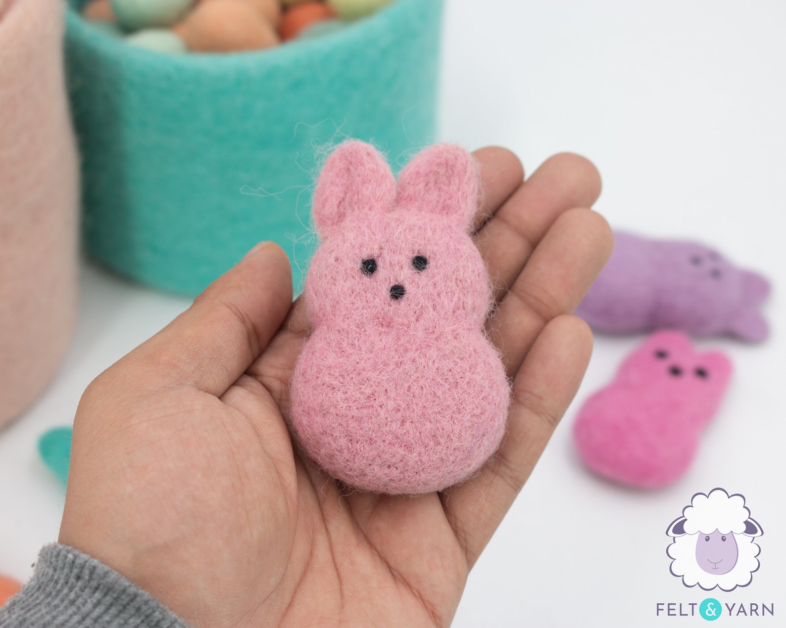 50 Pieces | 7cm Felt Bunny | Crafts for Kids | Felt Easter Gifts | Fair ...