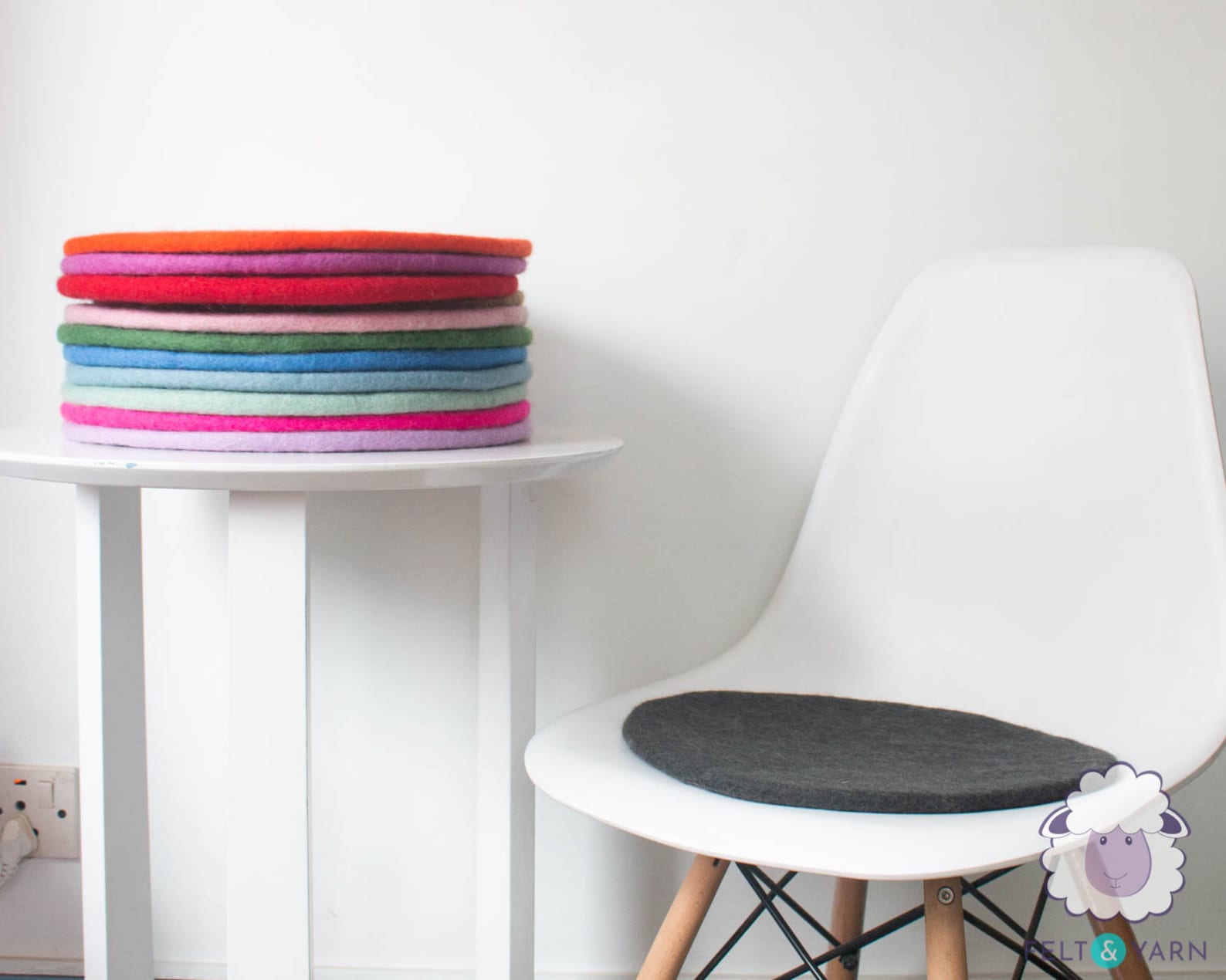35cm Wool Felted Seat Pad Round Thick Chair Cushion for Felt - Etsy