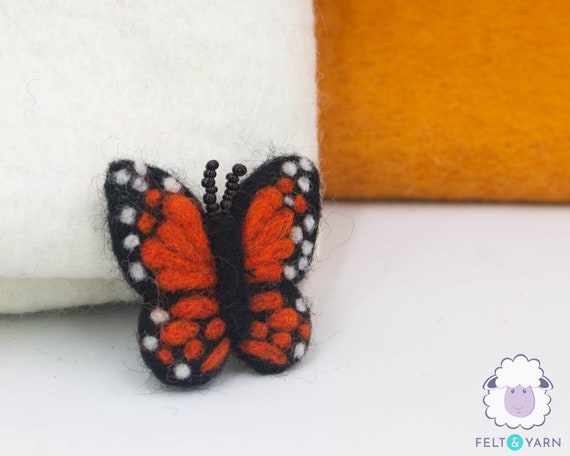 20 Pcs of Wool Felt Orange Butterfly Hand Felted 5cm Monarch | Etsy