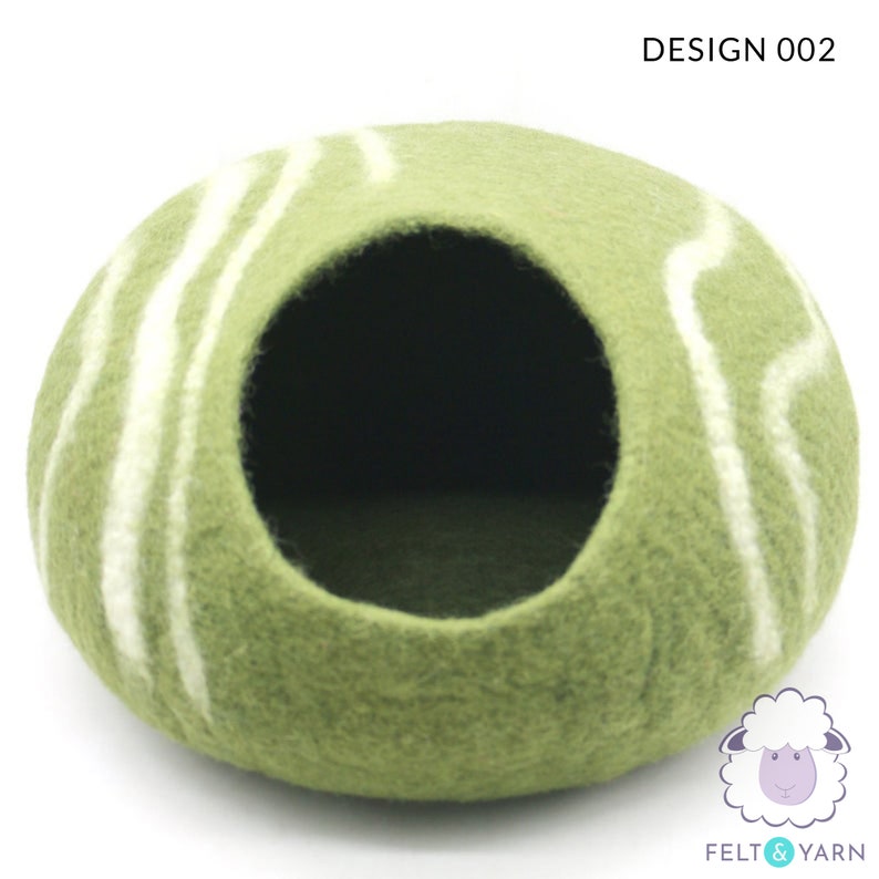 50cm Wool Felt Stripe Design Cat Bed Handmade Wool Pet Bed | Etsy