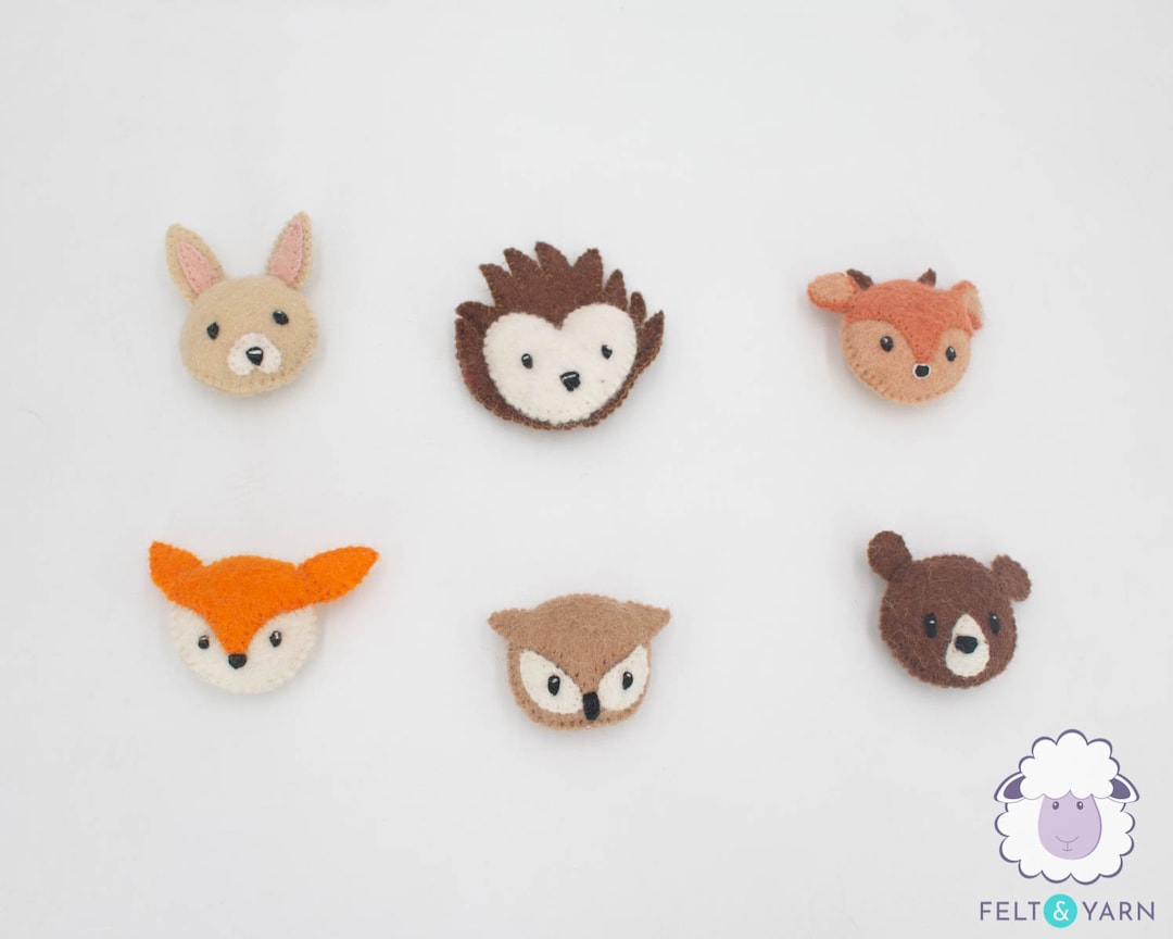 5cm Stitched Felted Cute Jungle Animals, Hand Felted Miniature Animals ...