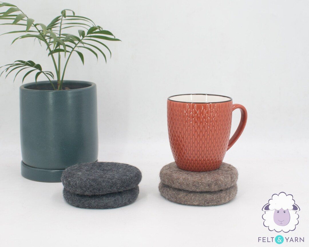 Wool Felt Sheet Thick Coasters for Table | Absorbent Coasters | Custom ...