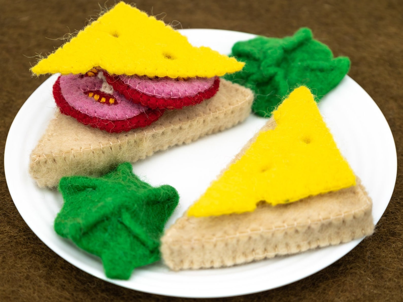 Felt Sandwich Pretend Play Food for Kids Handmade Stitch Felt - Etsy