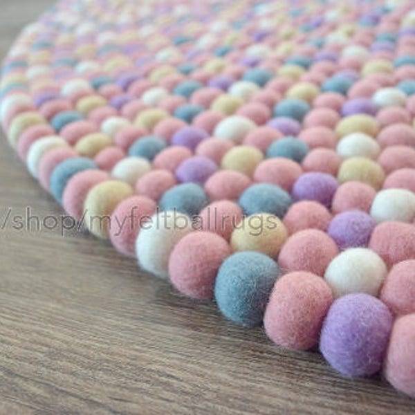 Felt Ball Rug - Etsy